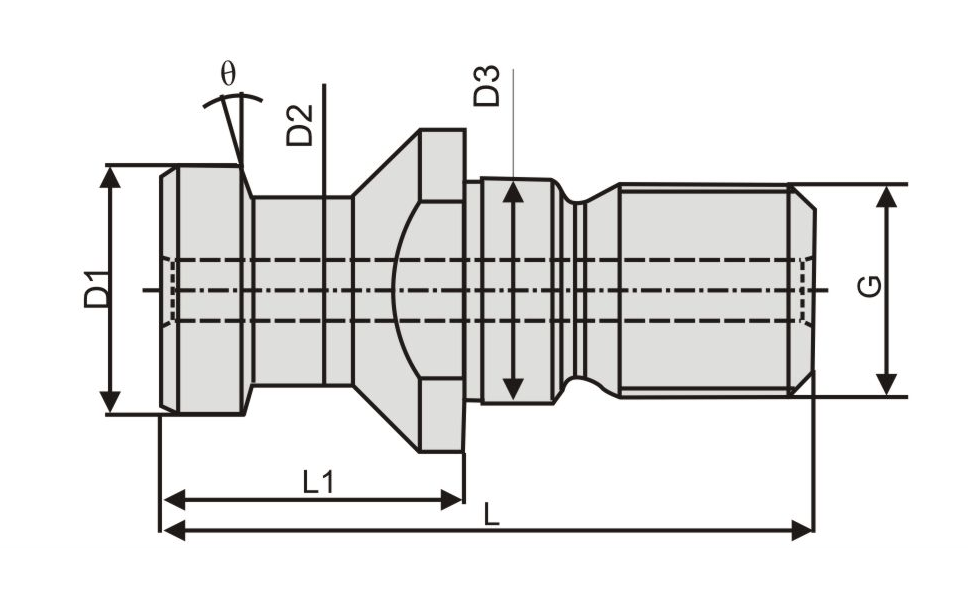Pull Stud DIN 69872 A Type A With Through Hole Without O-Ring – CNC Shoppe